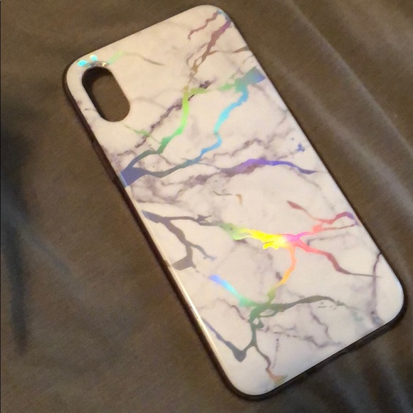 Accessories | Marble Holographic Iphone X Case | Poshmark